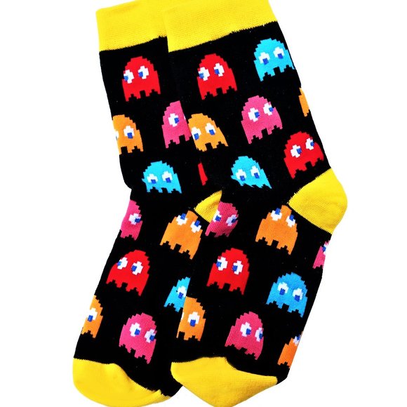 Pacman | Accessories | Pac Man Yellow Toe Video Game Socks | Poshmark